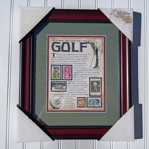 USPS | Art | Usps A Stamp Art History Of Golf Framed Print 208 ...